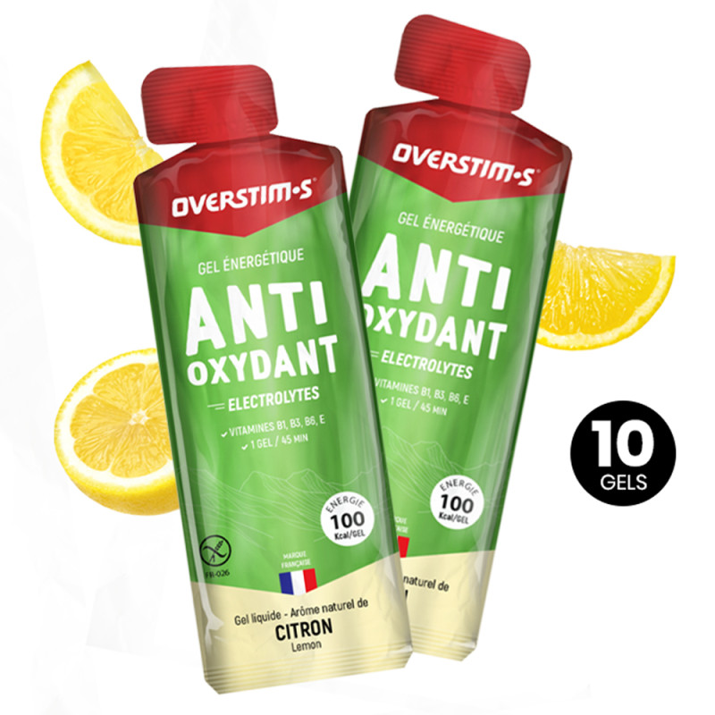 Boîte de 10 gels énergétiques Overstim.s Antioxydant Electrolytes ...
