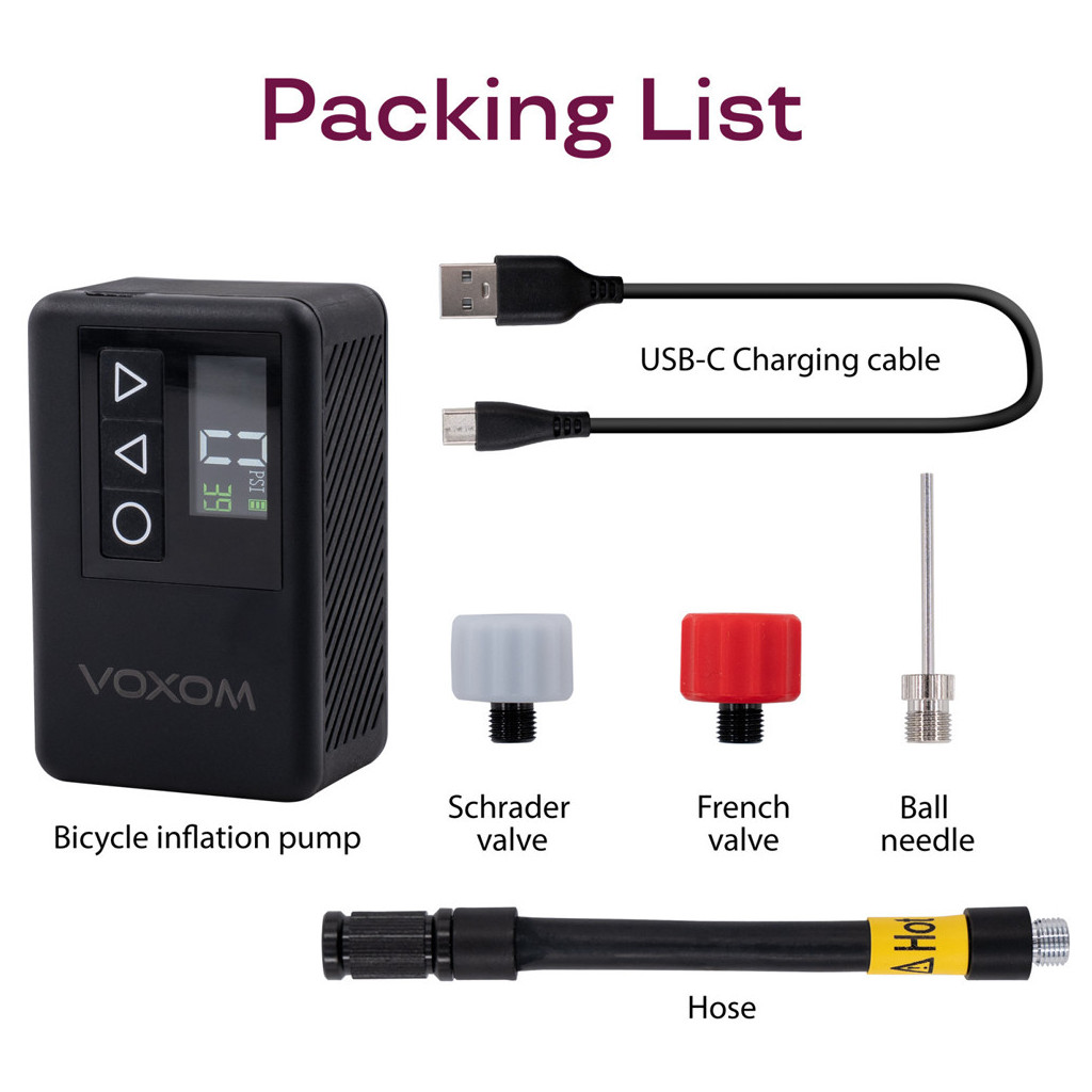 Mini-compresseur portable Voxom Mini Tire Inflator EPu2