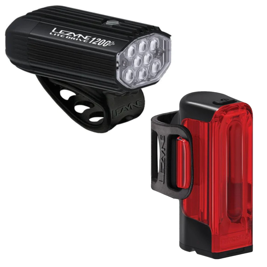 Ensemble éclairage avant/arrière Lezyne Led lite 1200 + Strip Drive Pro 400