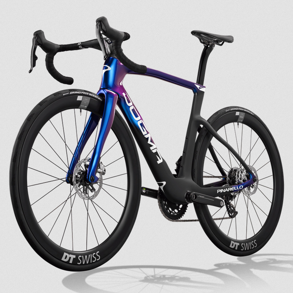 Vélo route Pinarello New Dogma F Disc Shimano Dura Ace Di2 12v DT Swiss ...