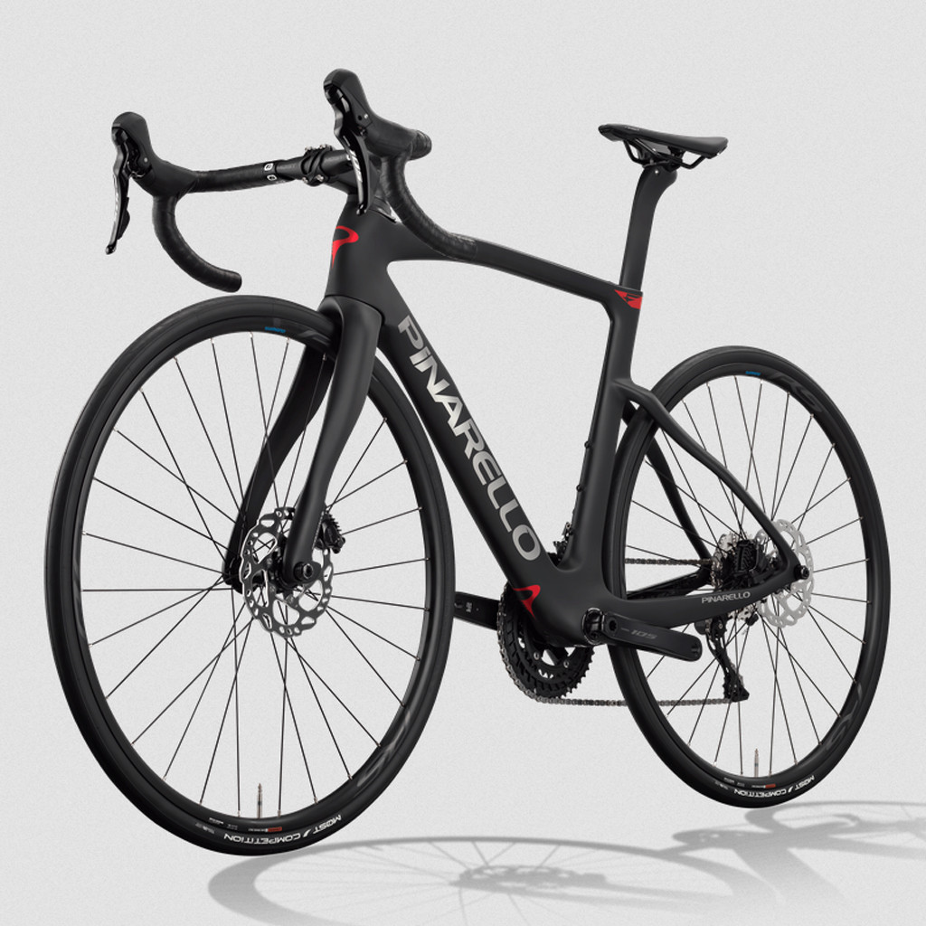 Vélo route Pinarello F1 Shimano 105 12v RS171 H240 Carbon Red Matt