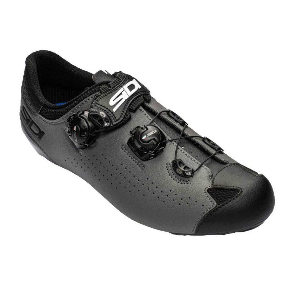 Chaussures vélo route Sidi Genius 10 Mega gris noir pieds larges
