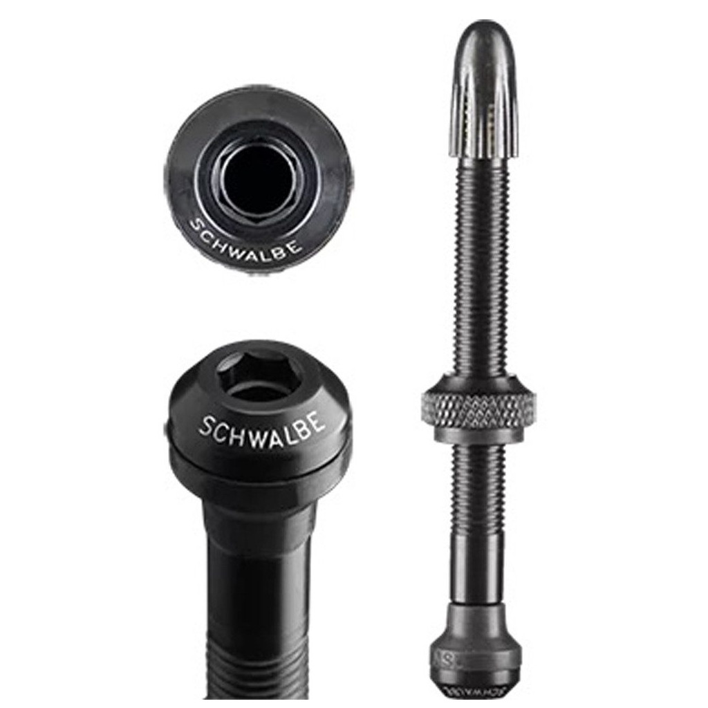 Lot de 2 valves Tubeless Presta Schwalbe aluminium anti-crevaison