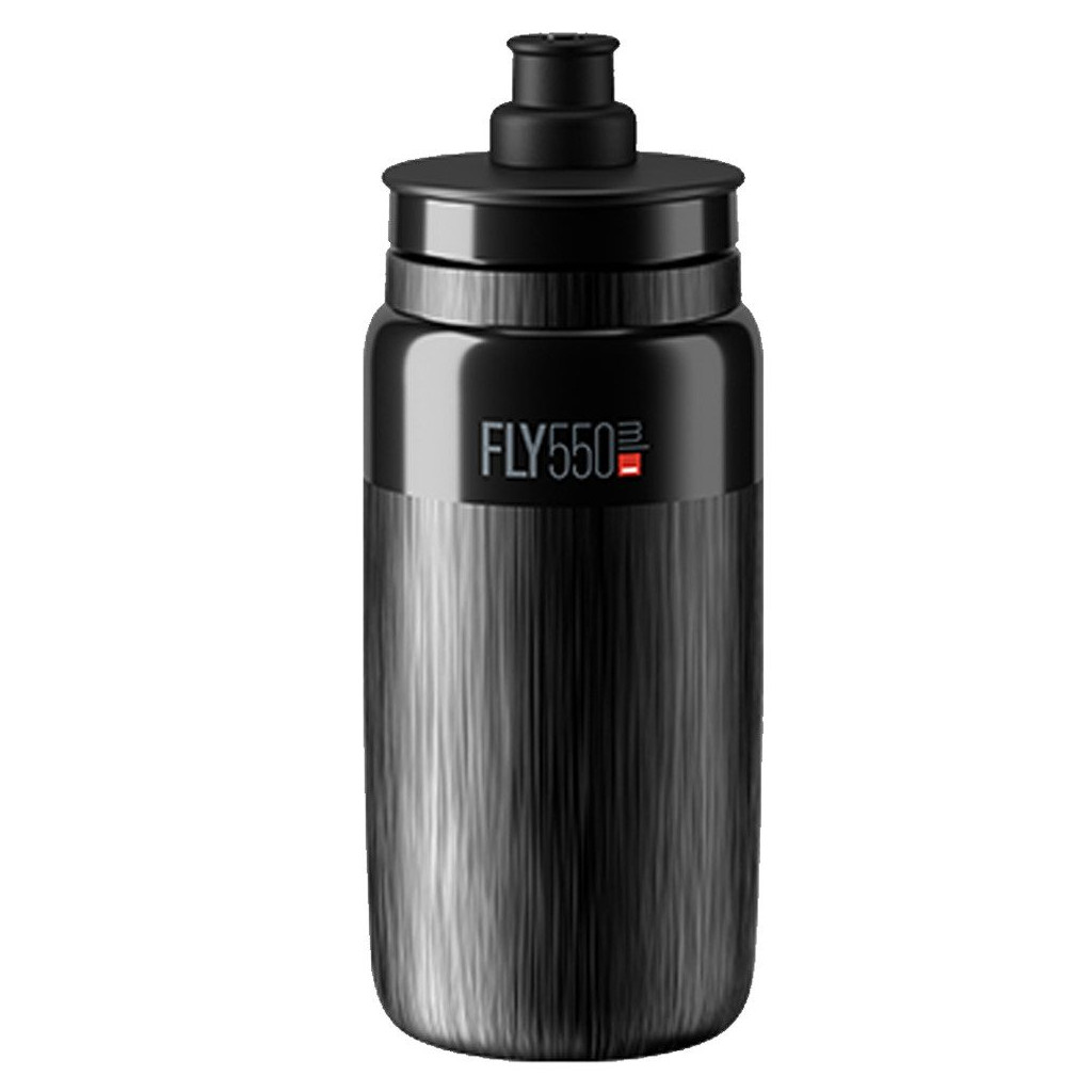 Bidon vélo Elite Fly Tex 550ml blanc léger prise ergonomique grip plastique